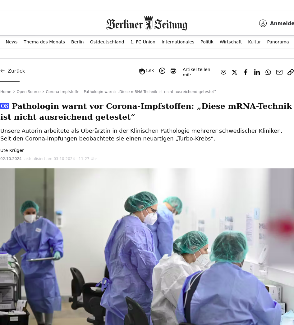 Une pathologiste met en garde contre les vaccins Corona : « Cette ...